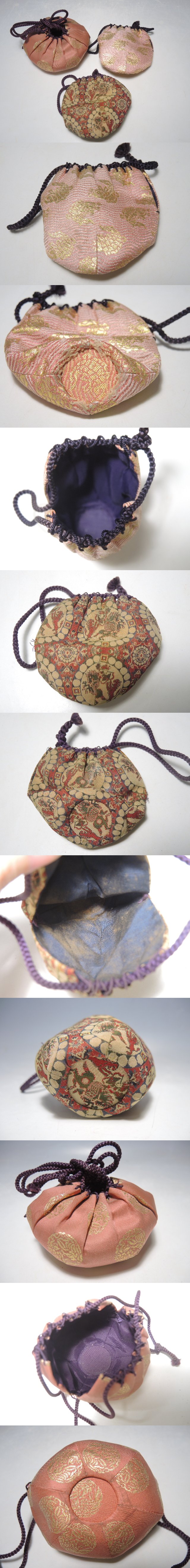 代購代標第一品牌－樂淘letao－505/ 仕覆まとめて3点 茶入 棗 荒磯金襴など 和装小物 茶道具