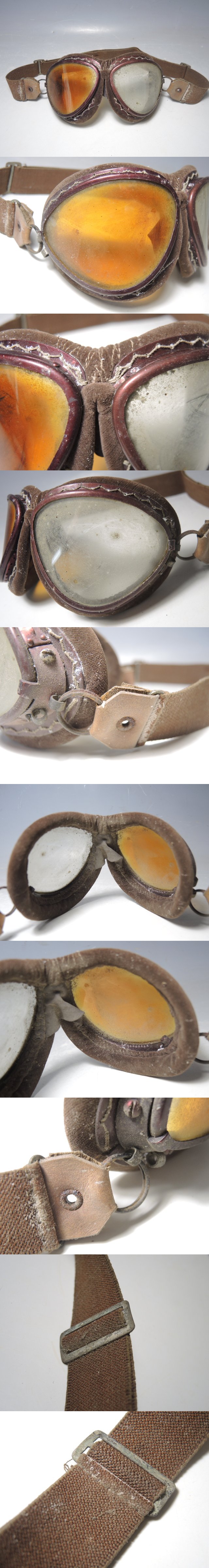 代購代標第一品牌－樂淘letao－599/ パイロット ゴーグル 飛行眼鏡 旧日本軍? 飛行隊 航空隊 当時物 ミリタリー 軍物 ビンテージ