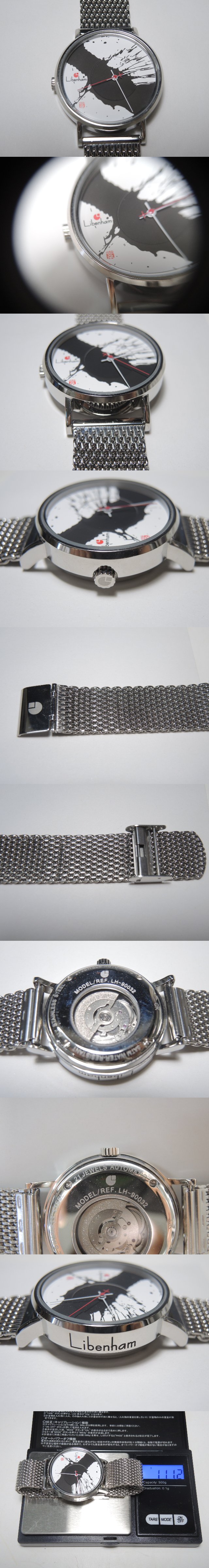 代購代標第一品牌－樂淘letao－613/ リベンハム 隈研吾 紫舟デザイン 腕時計 自動巻き ファッション Libenham